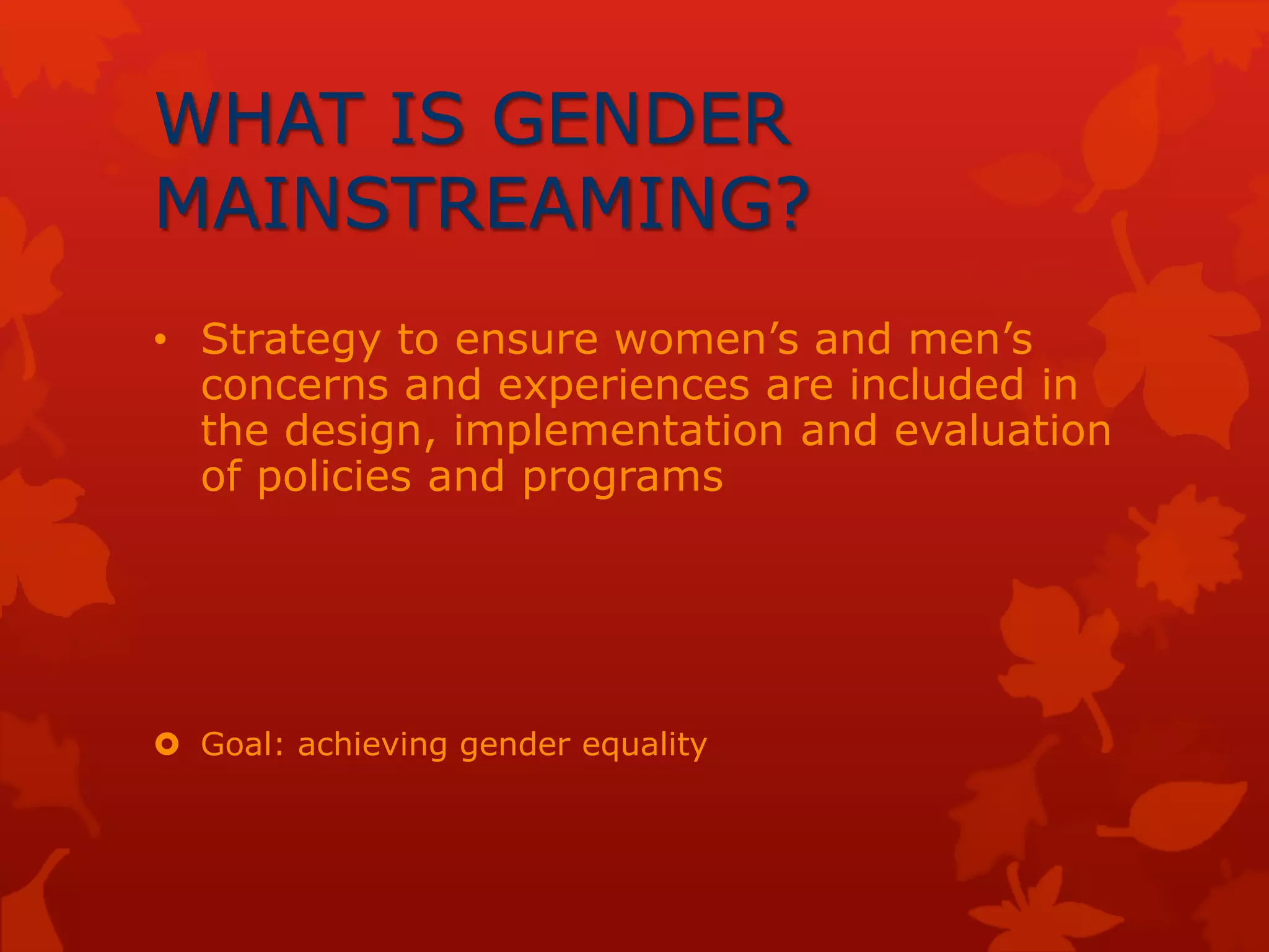 GAD- GENDER AND DEVELOPEMENT | PPTX