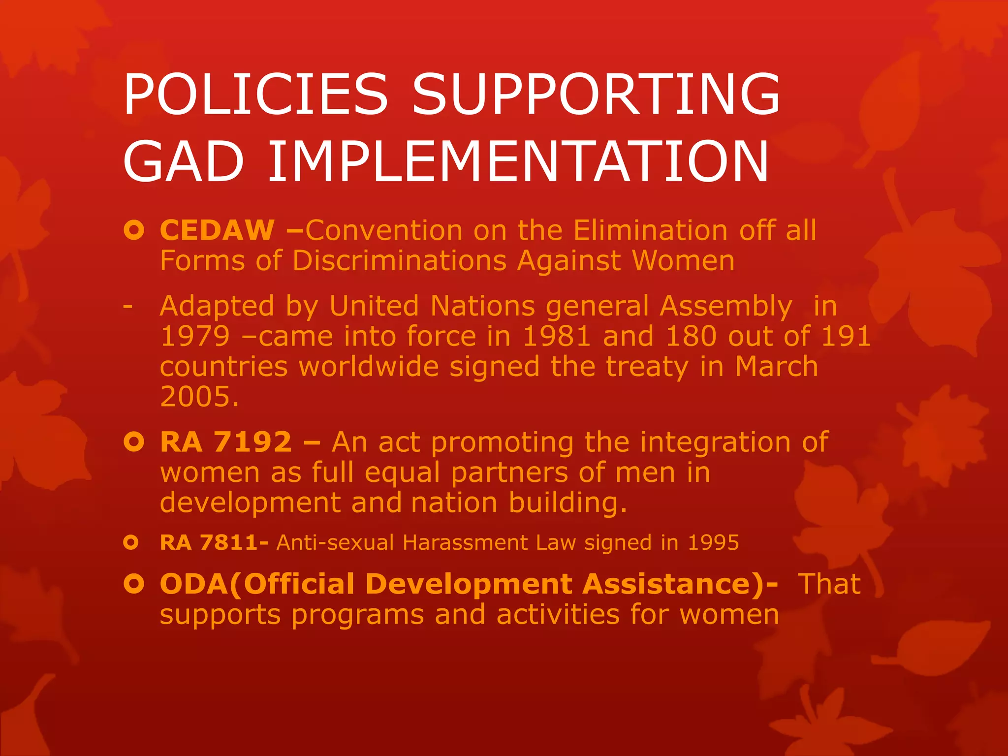 GAD- GENDER AND DEVELOPEMENT | PPTX