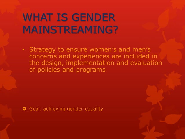 GAD- GENDER AND DEVELOPEMENT | PPTX | Debated Sensitive Social Issues ...