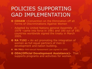 GAD- GENDER AND DEVELOPEMENT | PPTX