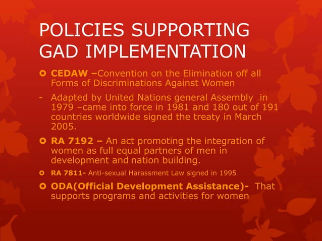 GAD- GENDER AND DEVELOPEMENT | PPTX | Debated Sensitive Social Issues ...
