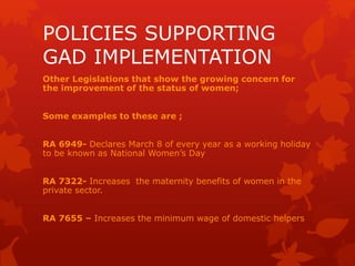 GAD- GENDER AND DEVELOPEMENT | PPTX