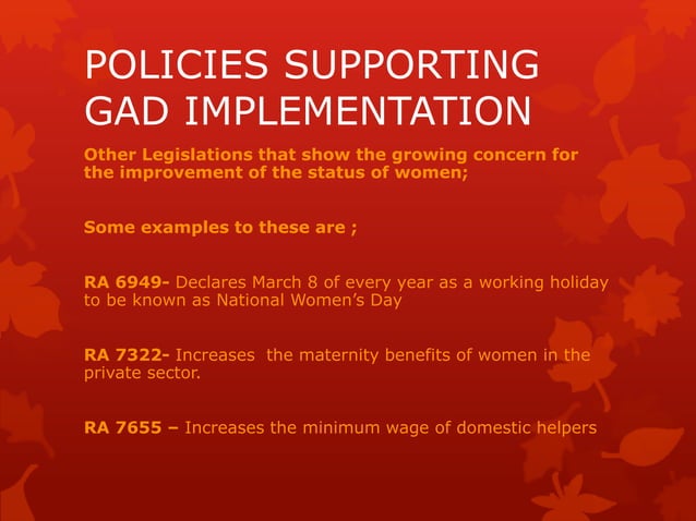 GAD- GENDER AND DEVELOPEMENT | PPTX | Debated Sensitive Social Issues ...
