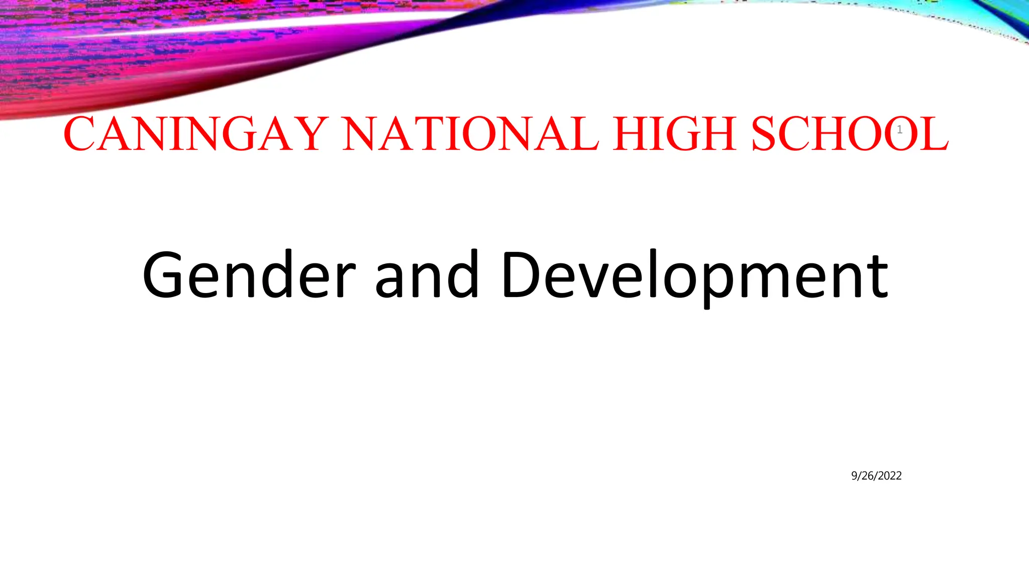 Gender and Development Presentation for INSET | PPTX