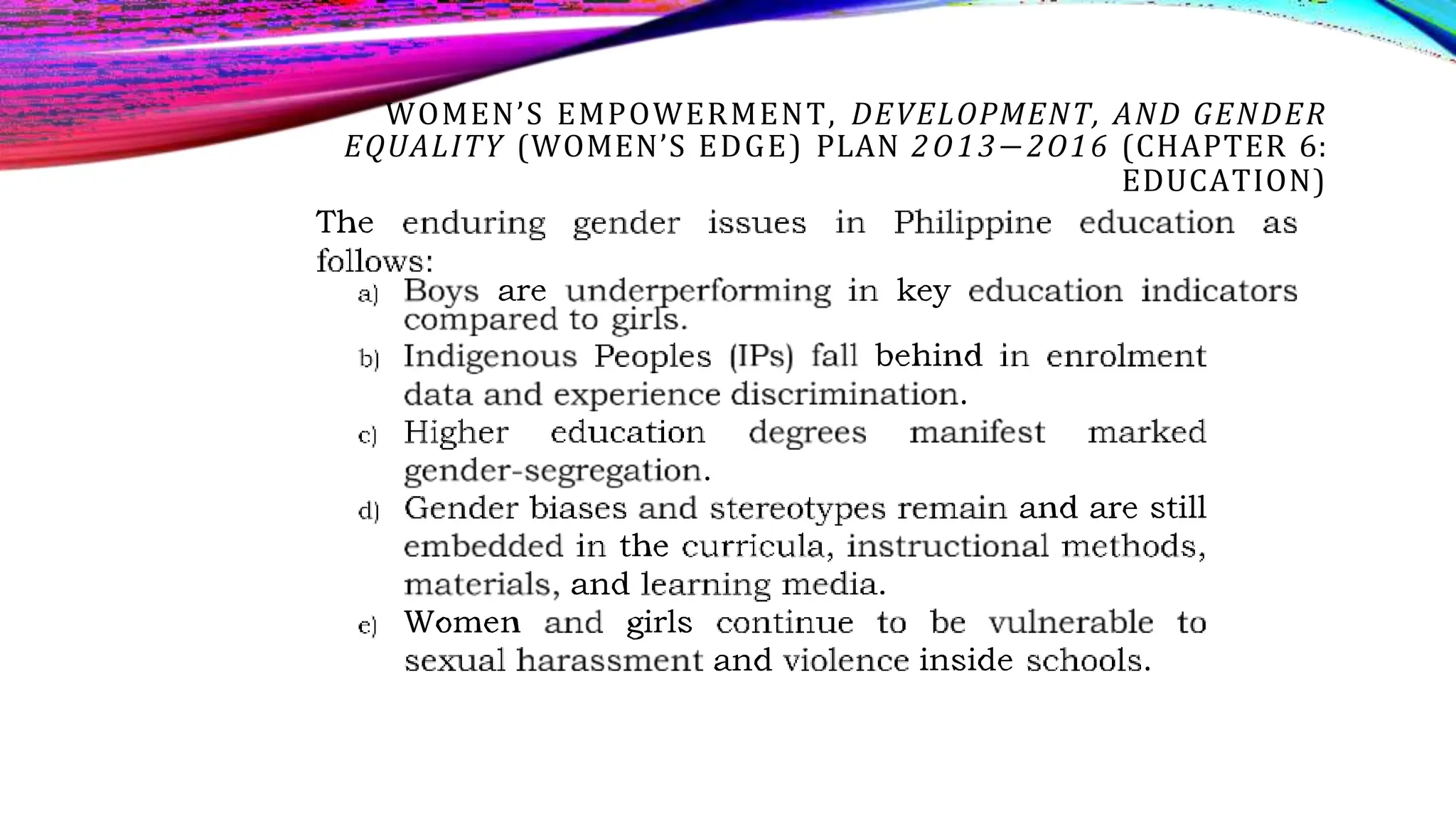 Gender and Development Presentation for INSET | PPTX
