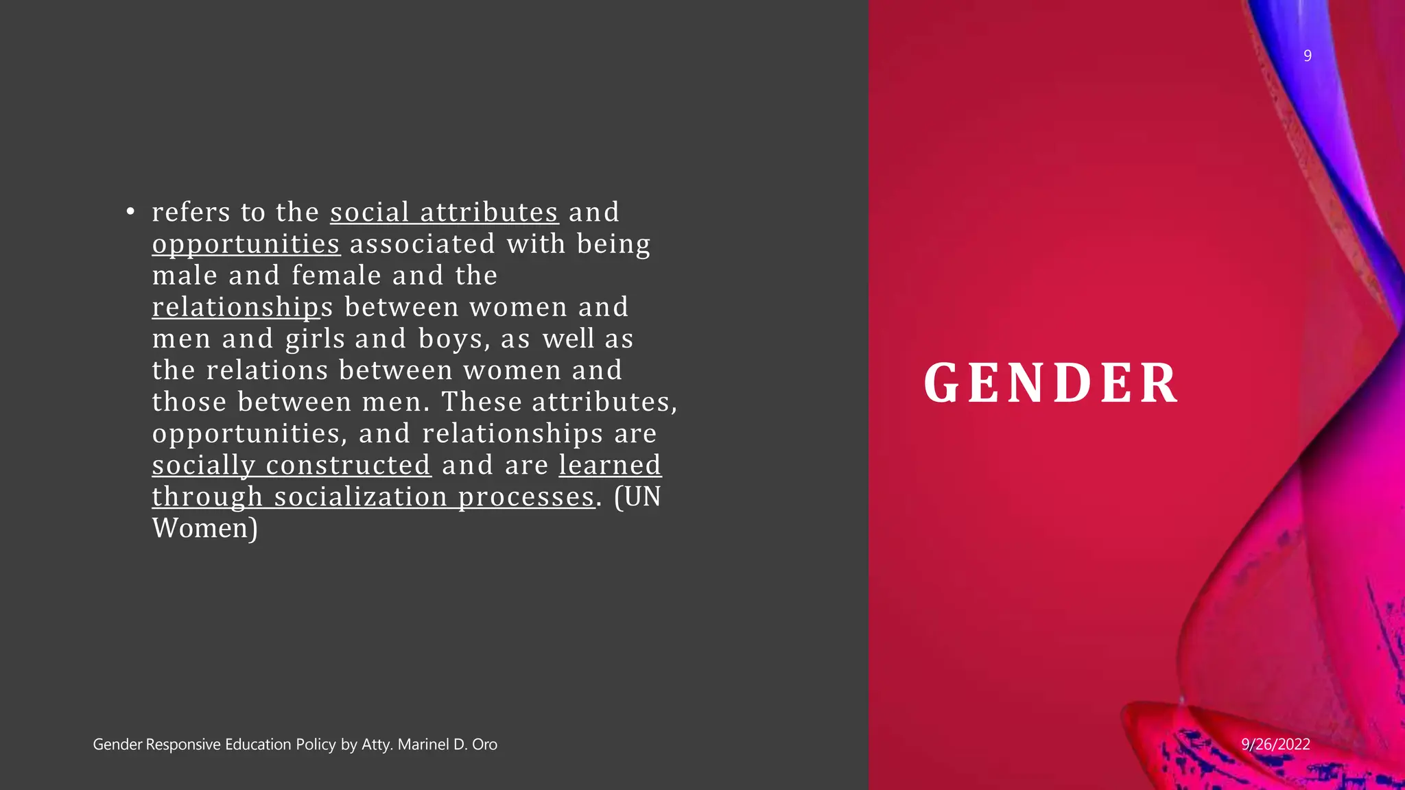 Gender and Development Presentation for INSET | PPTX