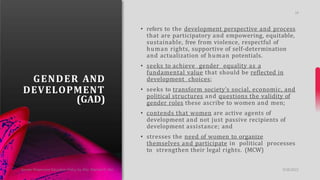 Gender and Development Presentation for INSET | PPTX