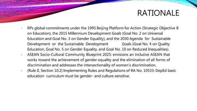 Gender and Development Presentation for INSET | PPTX