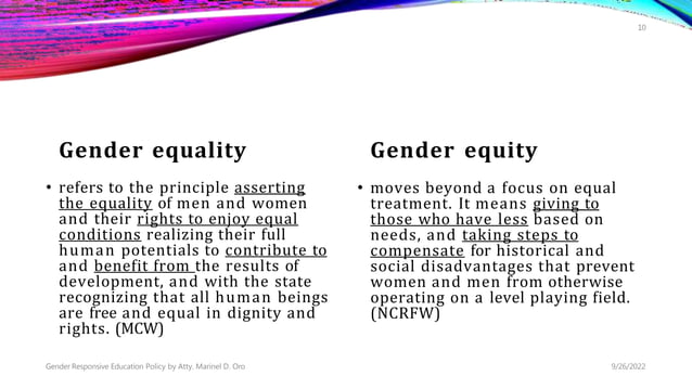 Gender and Development Presentation for INSET | PPTX
