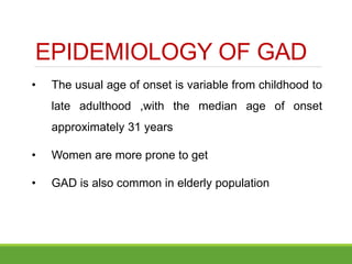 Generalized Anxiety Disorder And Management | PPTX