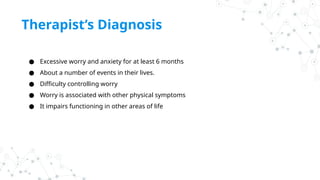 Generalised Anxiety Disorder: According to the DSM 5 | PPTX