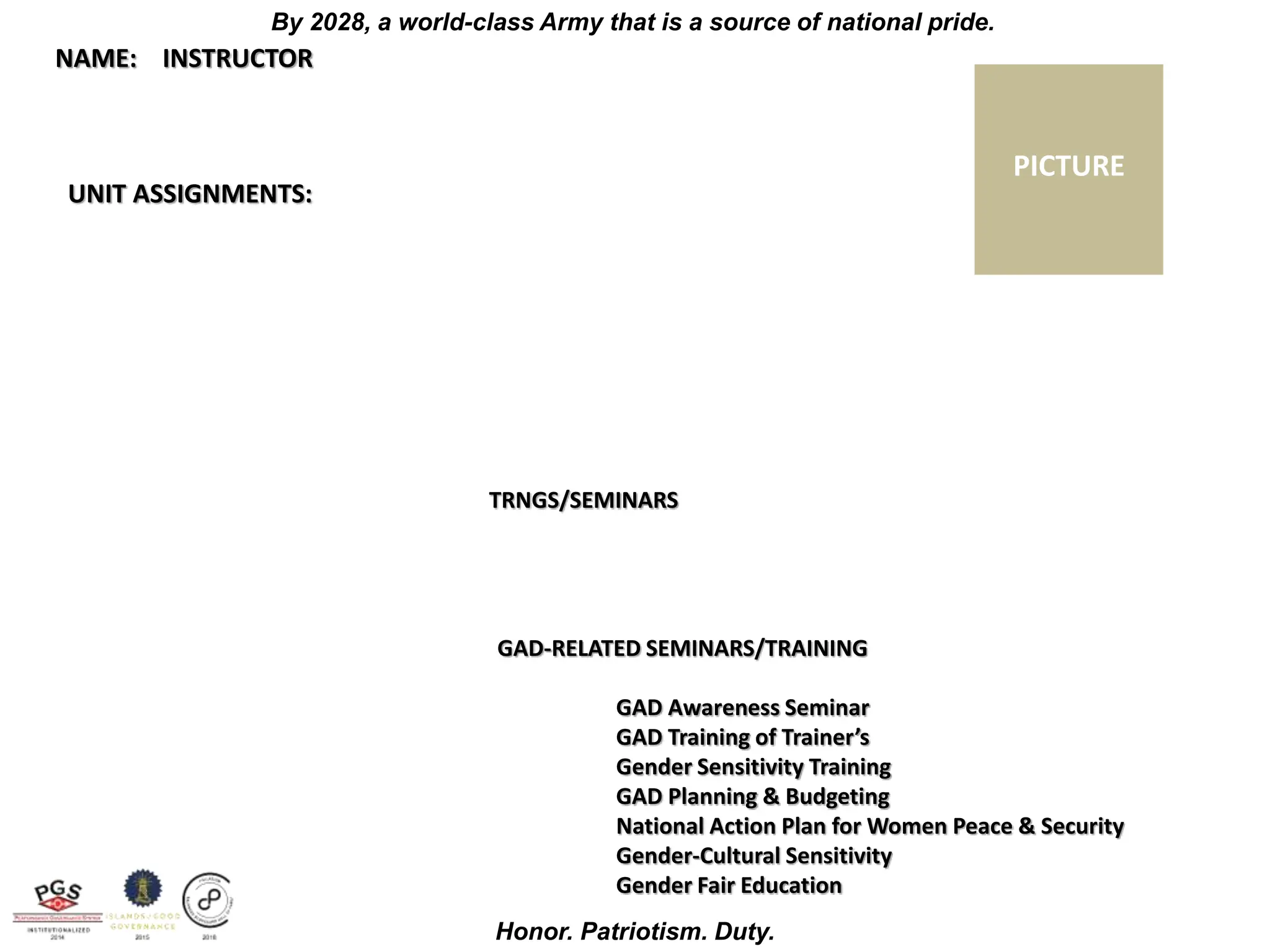 GAD-Briefing PowerPoint presentation ,ROTC | PPTX