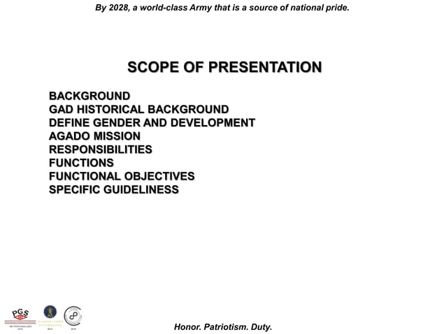 GAD-Briefing PowerPoint presentation ,ROTC | PPTX | Debated Sensitive ...