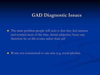 GAD model of Cognitive behavioural Therapy. | PDF