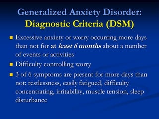 GAD model of Cognitive behavioural Therapy. | PDF