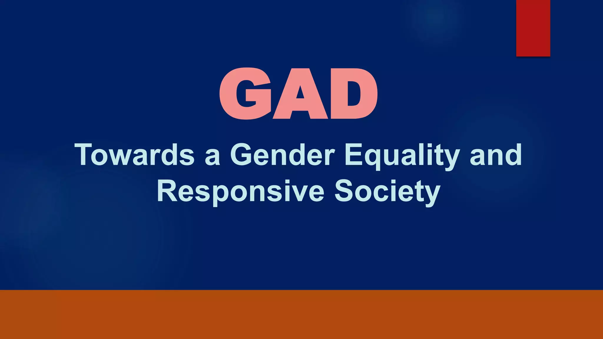 Gad acknowledeging gender mainstreaming | PPT