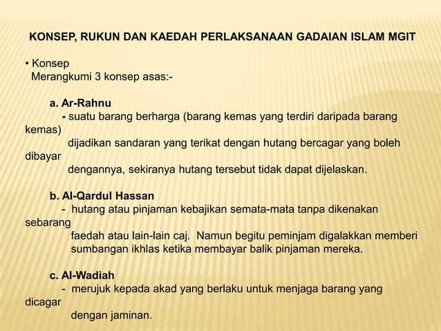 Gadaian Islam (Ar Rahn) | PPTX