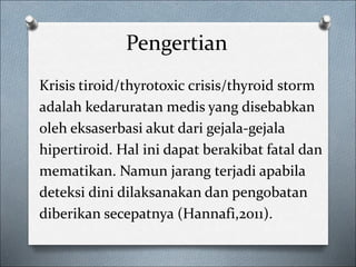 Gadar krisis tiroid | PPT