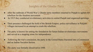Ghadar Movement in India | PPT