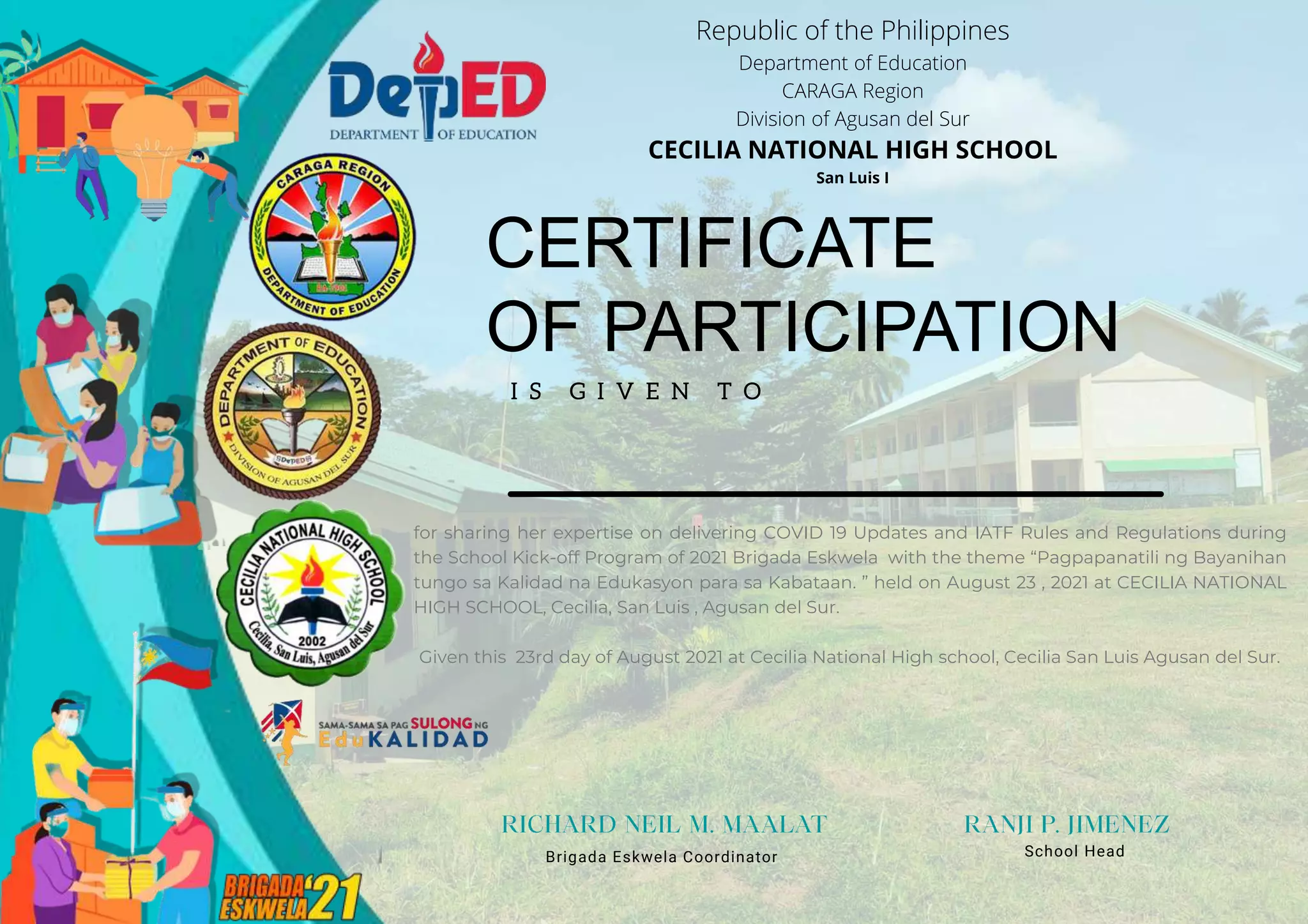 GAD CERTIFICATE.pptx | Education