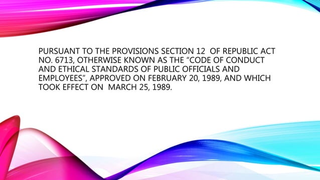 Code of Conduct and Ethical Standards of Public Officials and Employees ...