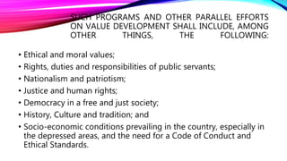 Code of Conduct and Ethical Standards of Public Officials and Employees ...