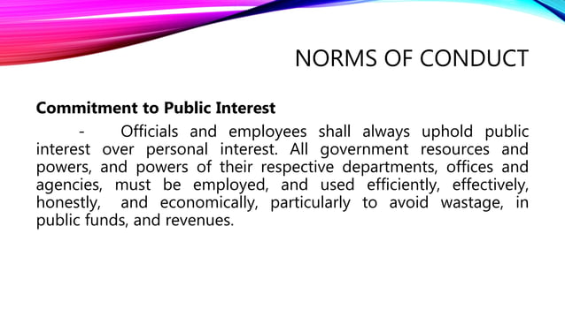 Code of Conduct and Ethical Standards of Public Officials and Employees ...