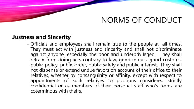 Code of Conduct and Ethical Standards of Public Officials and Employees ...