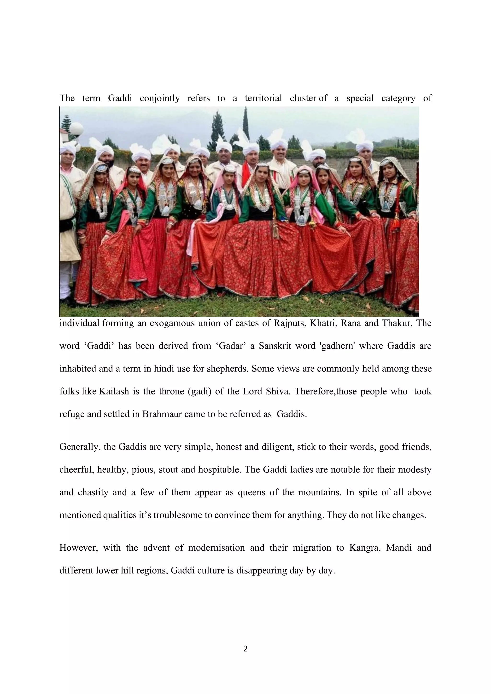 The Gaddi Tribe : struggling to preserve its identity. | PDF