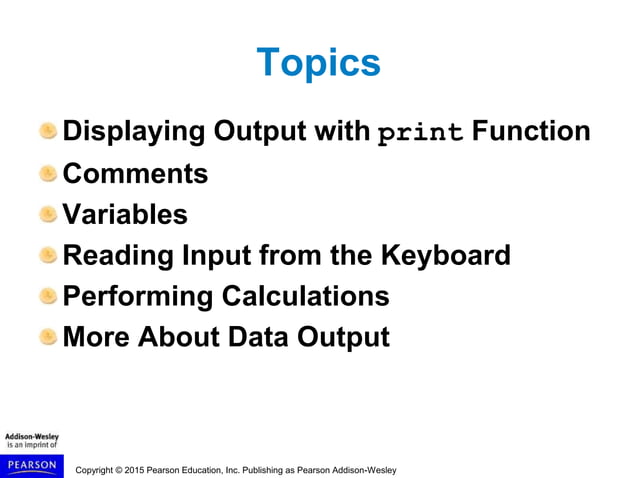 Gaddis Python 3e Chapter 02 Ppt 1ppt