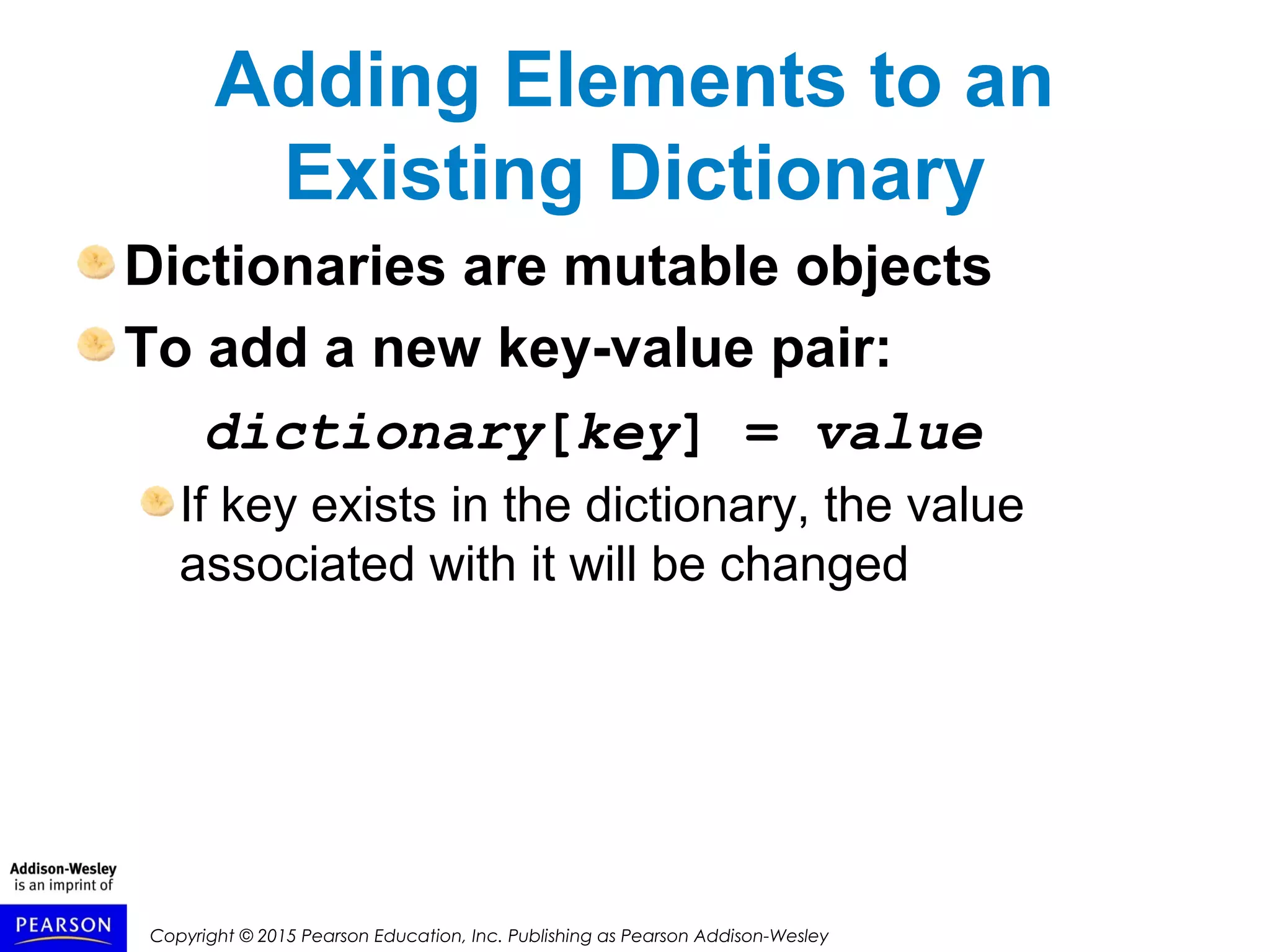 Python Dictionaries And Sets Ppt Programming Languages Computing 7612
