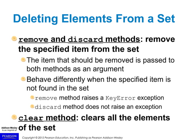 Python Dictionaries and Sets | PPT | Programming Languages | Computing