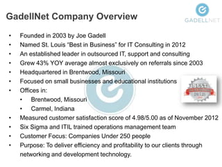 GadellNet Company Overview | PPT
