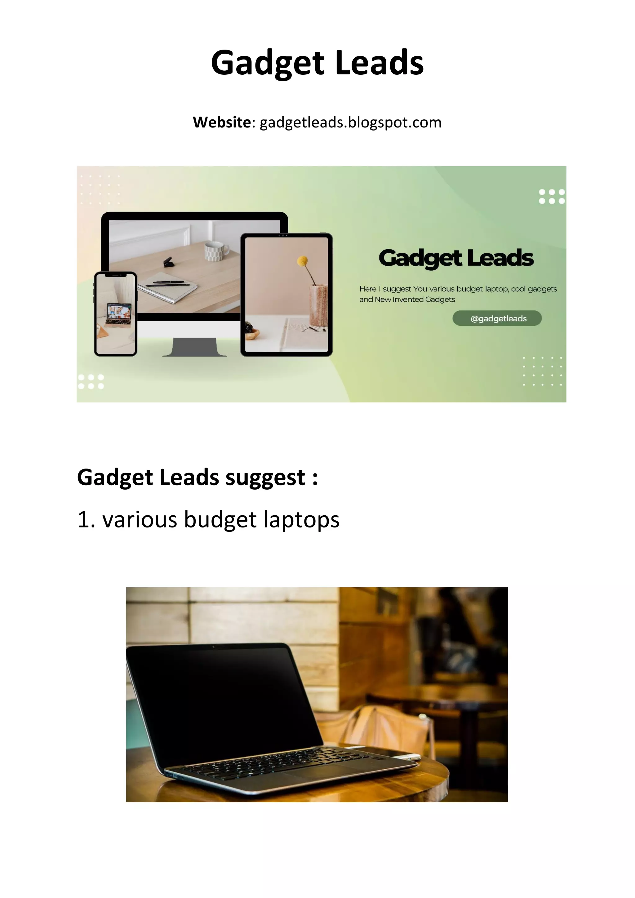 Gadget Leads | PDF