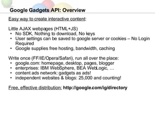 Gadgets Intro (Plus Mapplets) | PPT