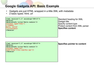 Gadgets Intro (Plus Mapplets) | PPT