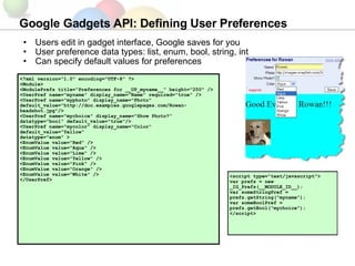 Gadgets Intro (Plus Mapplets) | PPT