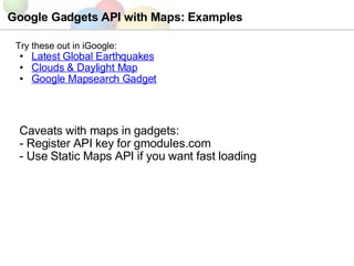 Gadgets Intro (Plus Mapplets) | PPT