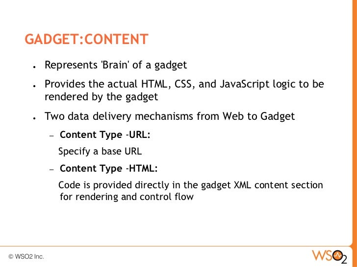 Writing Gadgets with the WSO2 Gadget Server
