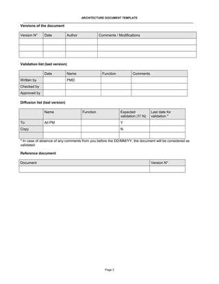 Architecture Document Template | DOC