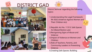 GAD LUBAO NORTH DISTRICT ACCOMPLISHMENT .pptx