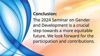 Gender & developmentStatement of Purpose | PPTX