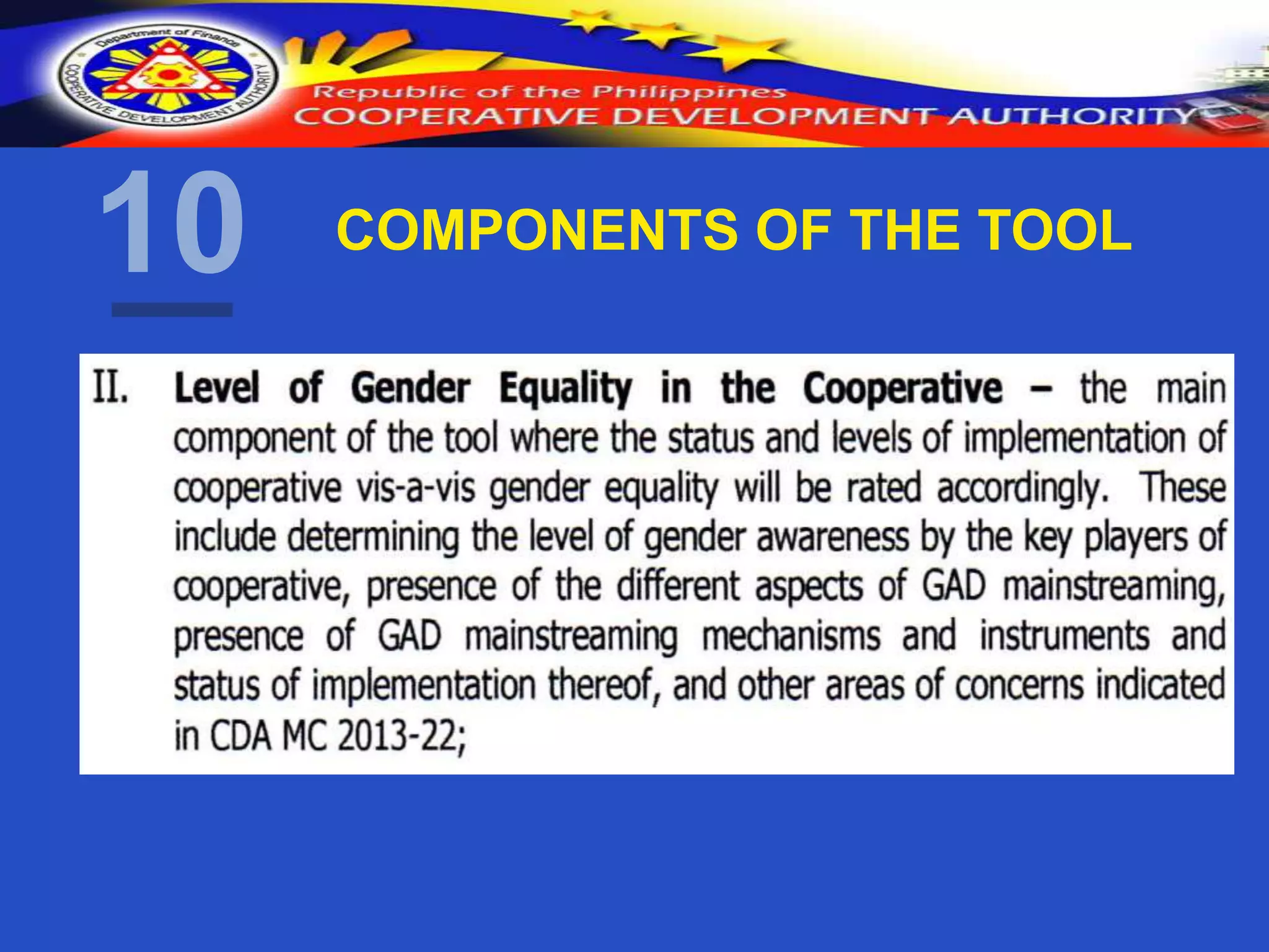 GAD Tool for Assessing Progress of Gender Equality in Primary ...