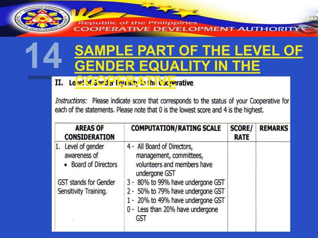 GAD Tool for Assessing Progress of Gender Equality in Primary ...