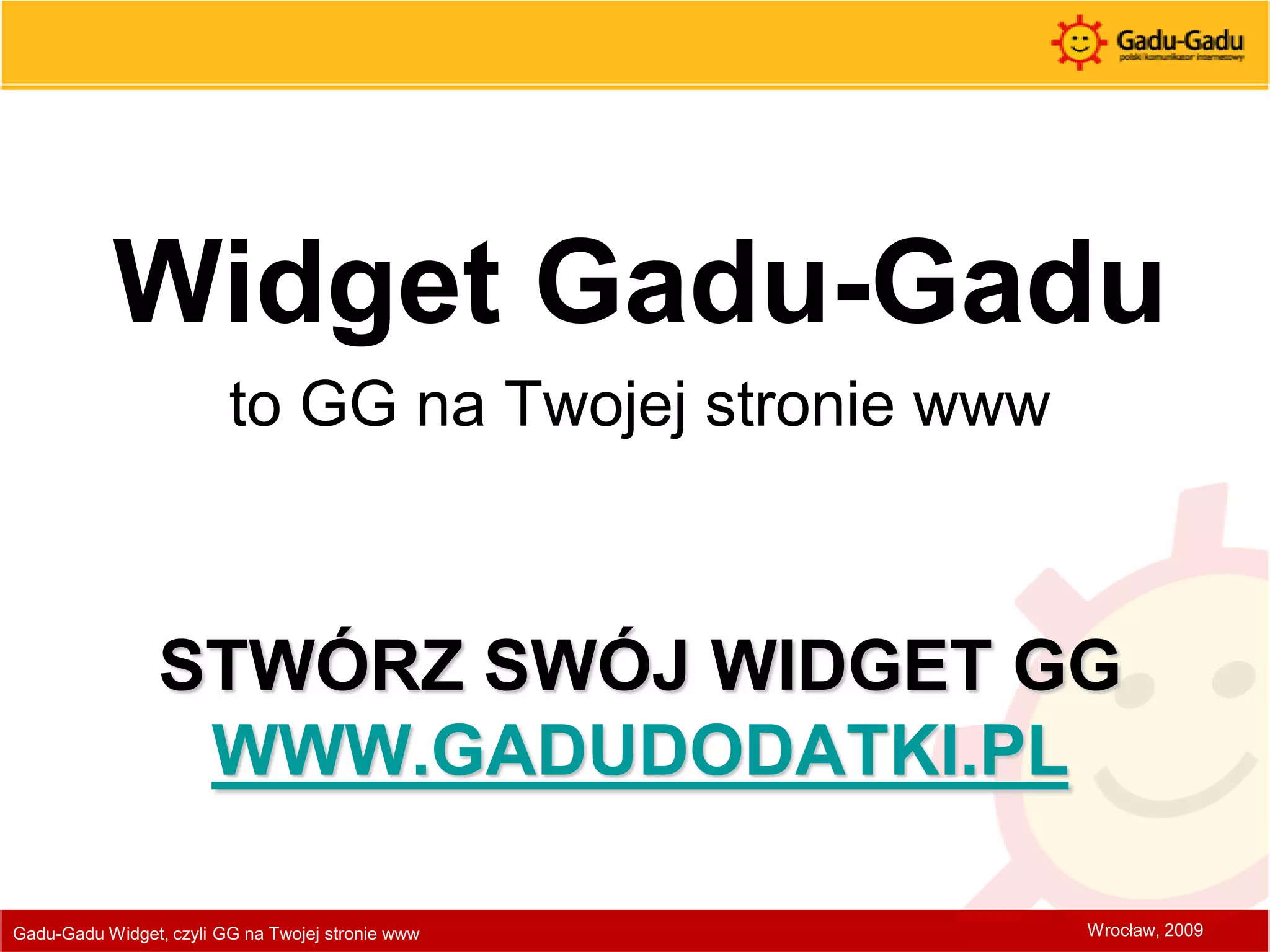 Gadu Gadu Widget (Przycisk) | PDF
