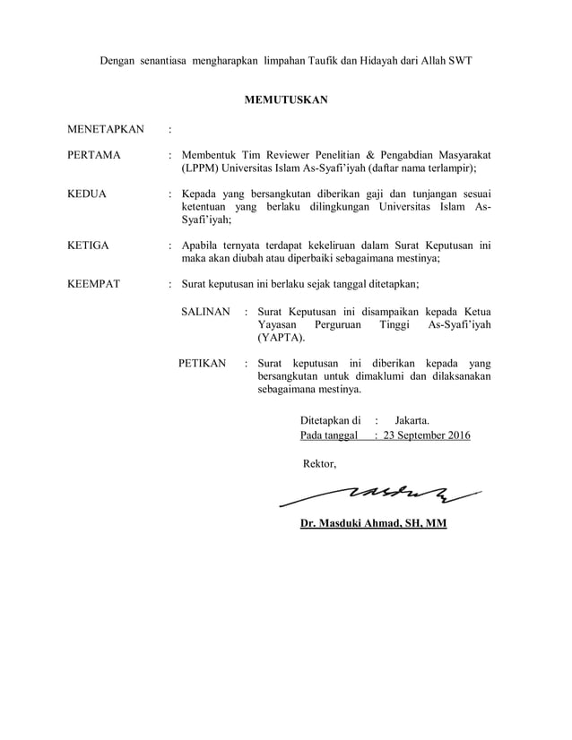 Sk reviewer-lppm-th-2016 | PDF