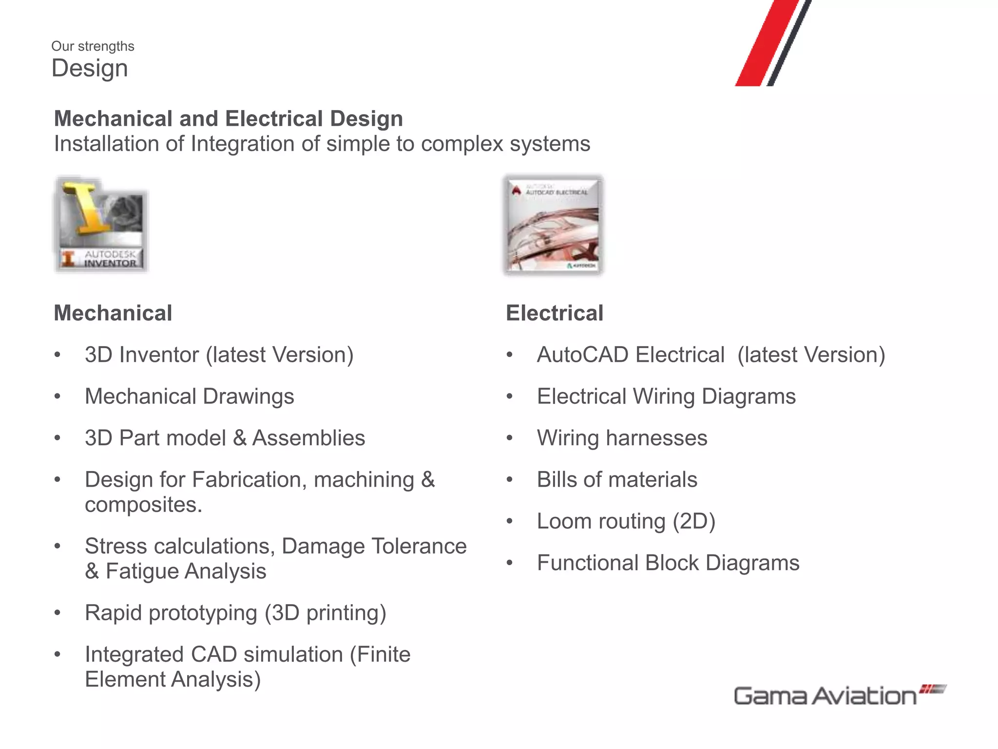 Gama Aviation Design & modifications capability | PPTX