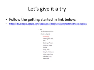Google App Engine overview (GAE/J) | PDF