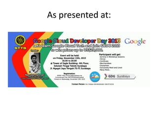 Google App Engine overview (GAE/J) | PDF