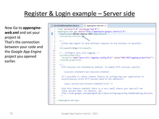 Google App Engine tutorial | PPT